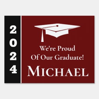 Custom Congrats Grad School Graduation Sign | Zazzle