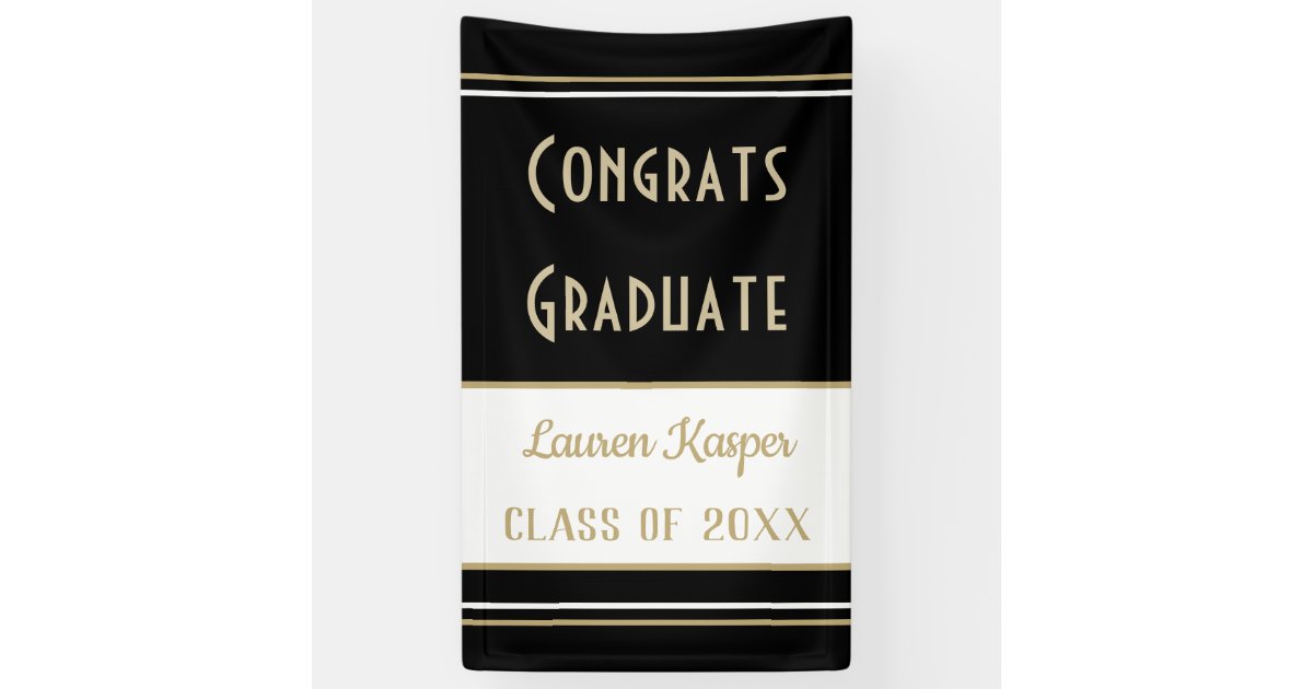 Custom Congrats grad vertical banner | Zazzle