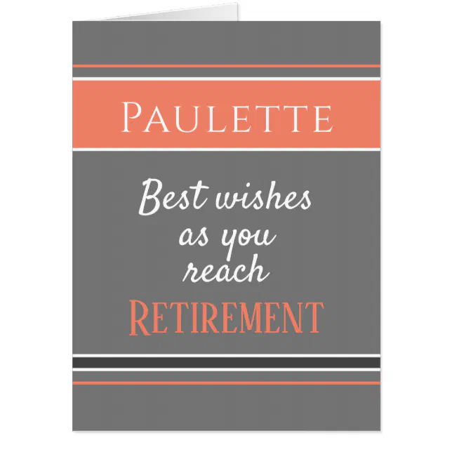 Custom Congrats! Huge retirement card | Zazzle