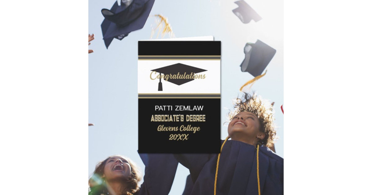 Custom Congrats!! Look! Associate's degree Card | Zazzle