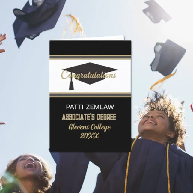 Custom Congrats!! Look! Associate's degree Card | Zazzle