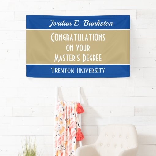 Custom Congrats! Master's degree banner | Zazzle