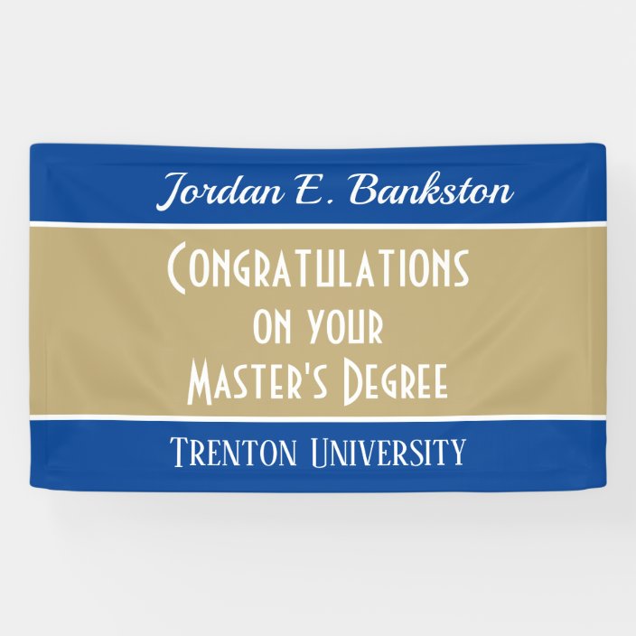 Custom Congrats! Master's degree banner | Zazzle.com