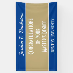 Custom Congrats! Master's degree banner | Zazzle