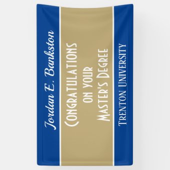 Custom Congrats! Master's degree banner | Zazzle
