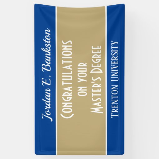 Custom Congrats! Master's degree banner | Zazzle