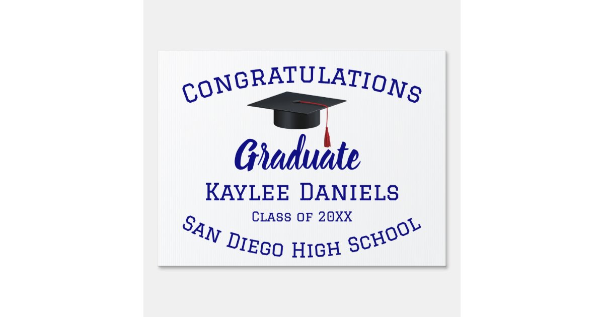 Custom Congratulation Graduate Class of Sign | Zazzle
