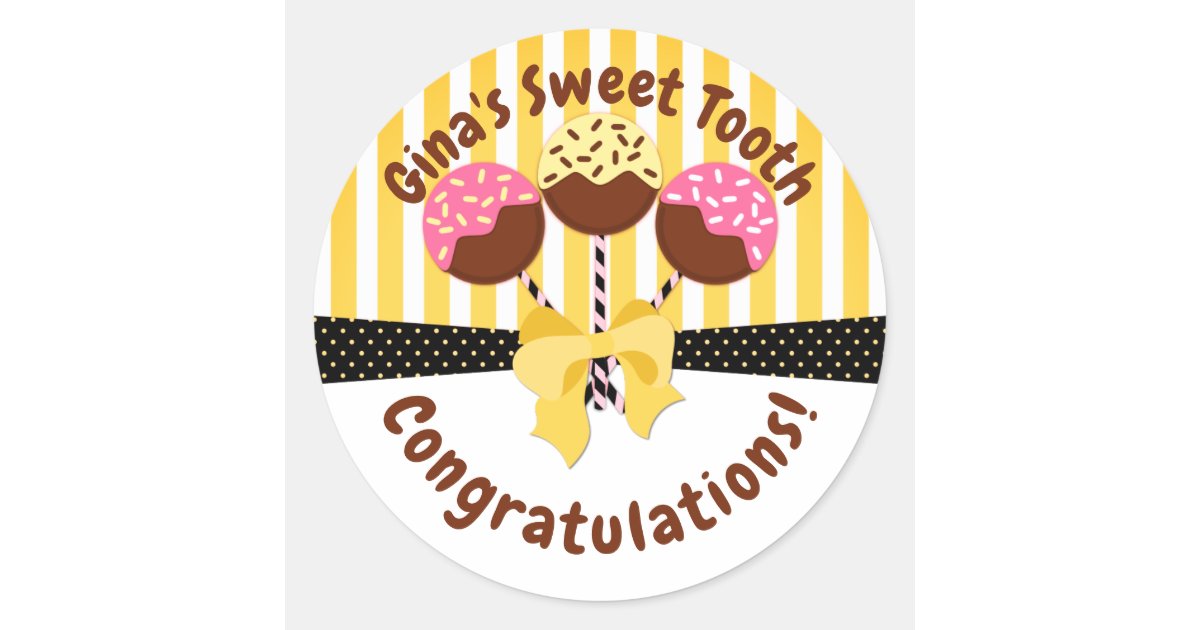 Custom Congratulations Bakery Box Seals | Zazzle