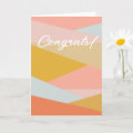 Custom Congratulations Congrats Earthy Pastels Card | Zazzle