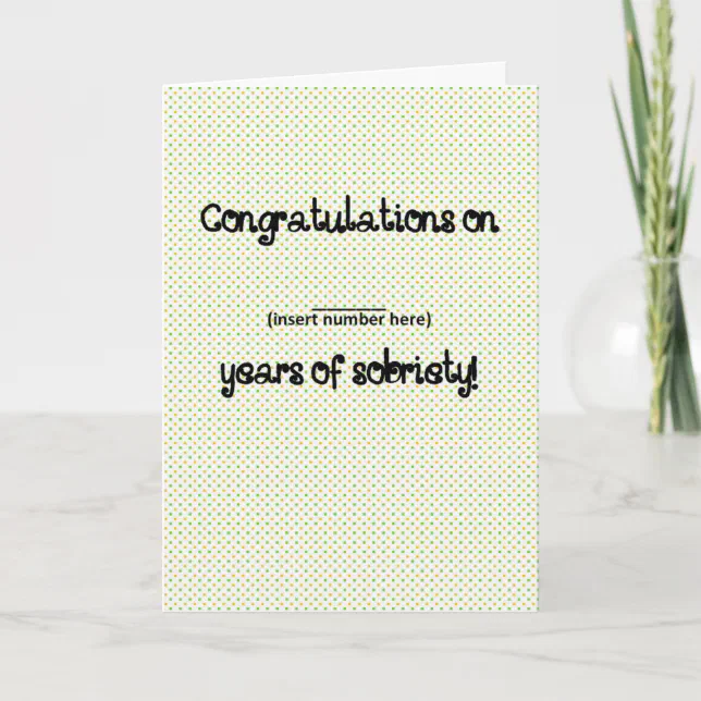 'Custom Congratulations' Funny Sobriety Card | Zazzle