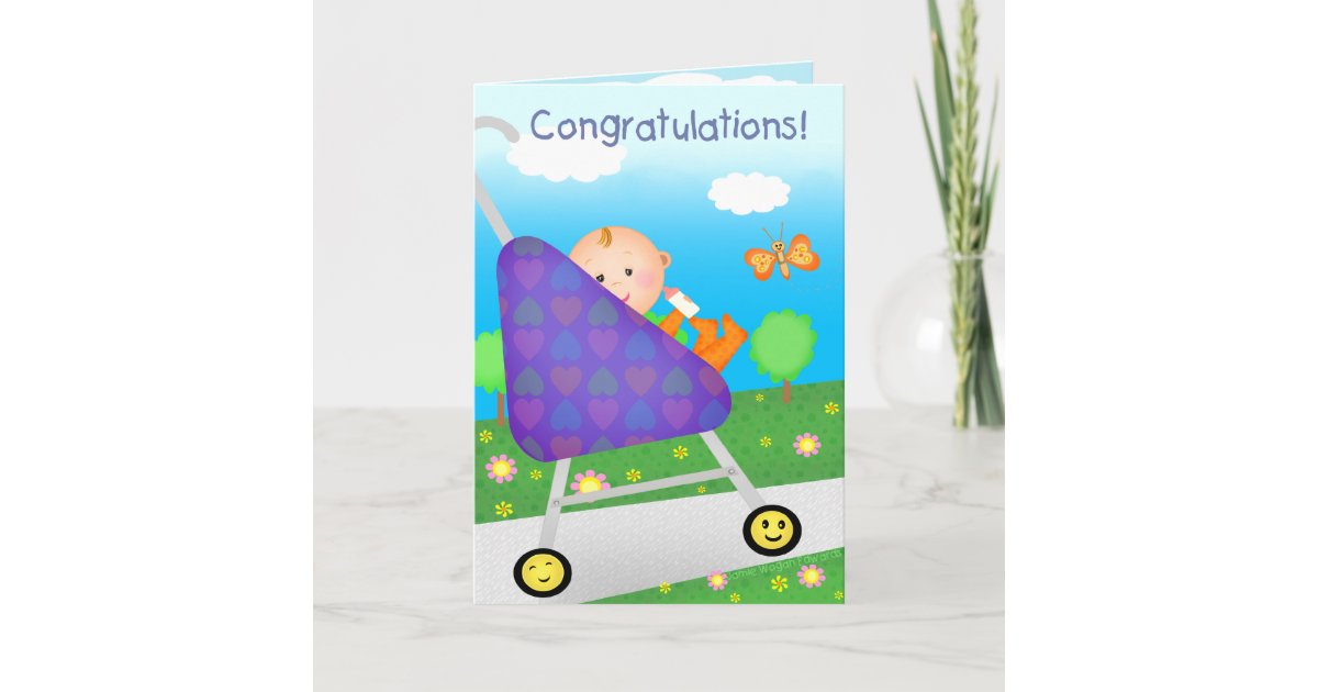 Custom Congratulations New Baby / Arrival Card | Zazzle