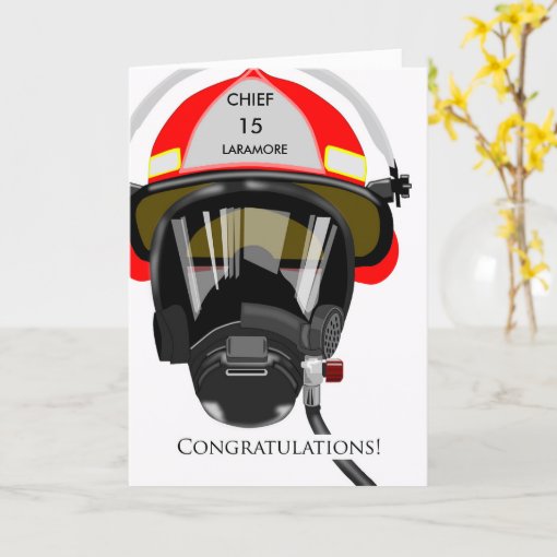 Custom Congratulations on Promotion to Fire Chief Card | Zazzle