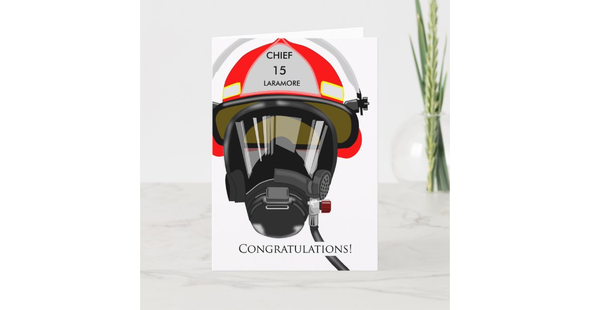 Custom Congratulations on Promotion to Fire Chief Card | Zazzle