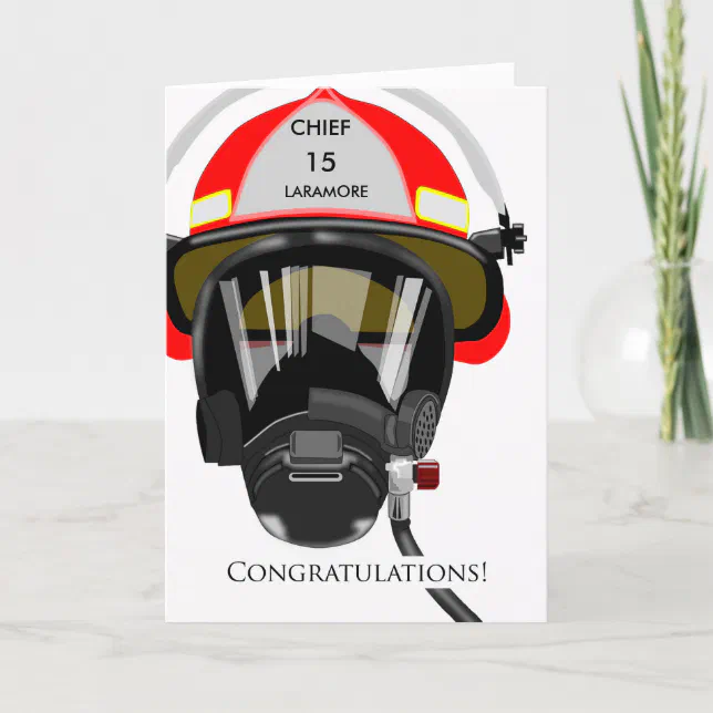 Custom Congratulations on Promotion to Fire Chief Card | Zazzle