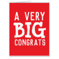 CUSTOM CONGRATULATIONS OVERSIZED BIG GREETING CARD | Zazzle