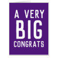 CUSTOM CONGRATULATIONS OVERSIZED BIG HUGE GREETING CARD | Zazzle