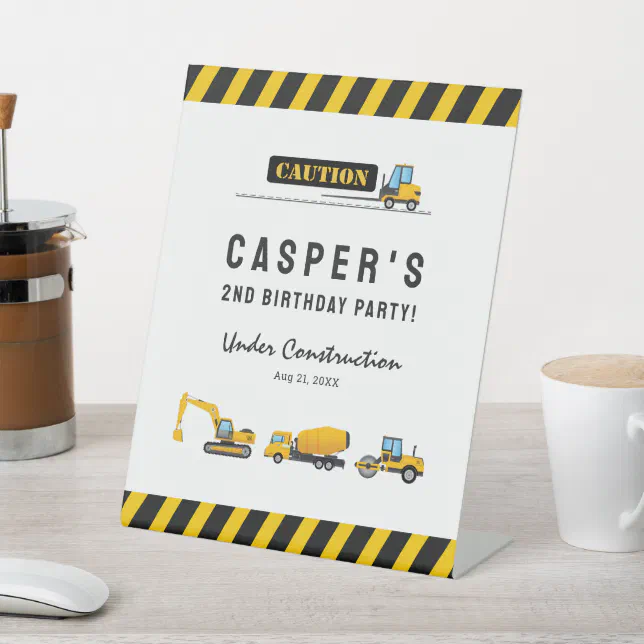 Custom Construction Welcome Signs Party Printables | Zazzle