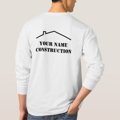 Custom construction work clothes with company logo T-Shirt | Zazzle