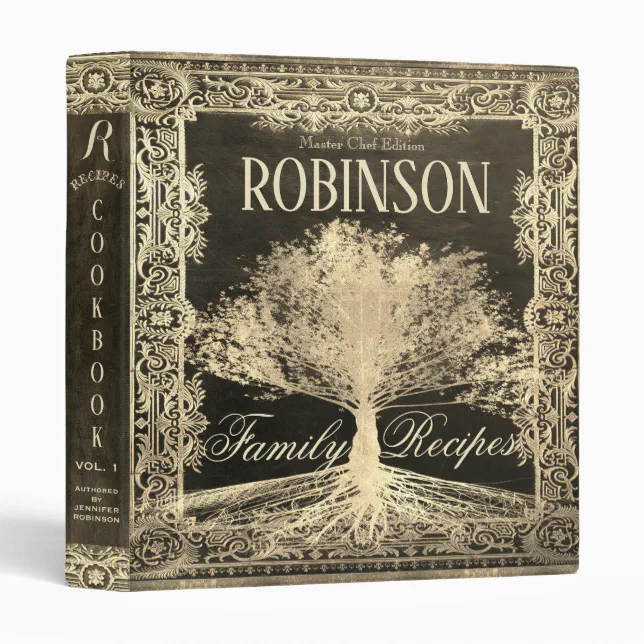 Custom Cookbook for Recipes Vintage 3 Ring Binder | Zazzle