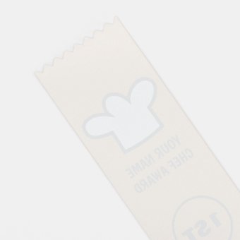 Custom cooking award ribbon with chef hat logo | Zazzle
