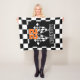 Custom Cool Black And White Checkered Flag Pattern Fleece Blanket | Zazzle