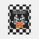 Custom Cool Black And White Checkered Flag Pattern Fleece Blanket | Zazzle
