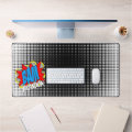 Custom Cool Vintage Comic Book Pop Art Style BAM Desk Mat | Zazzle