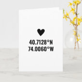 Custom Coordinates Longitude Latitude Valentines Card | Zazzle