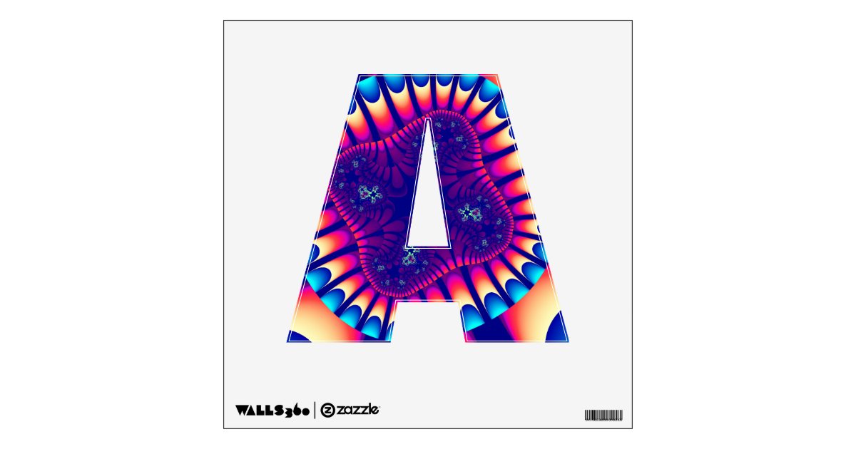 Custom Coral Sea Flower Letter A Decal | Zazzle