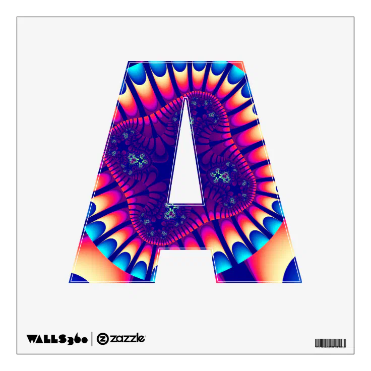 Custom Coral Sea Flower Letter A Decal | Zazzle