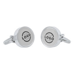 Custom Corporate Business Logo Employee Grey Cufflinks | Zazzle