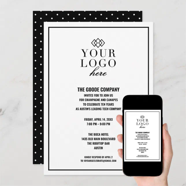 Custom Corporate Company Event | Party Invitation | Zazzle