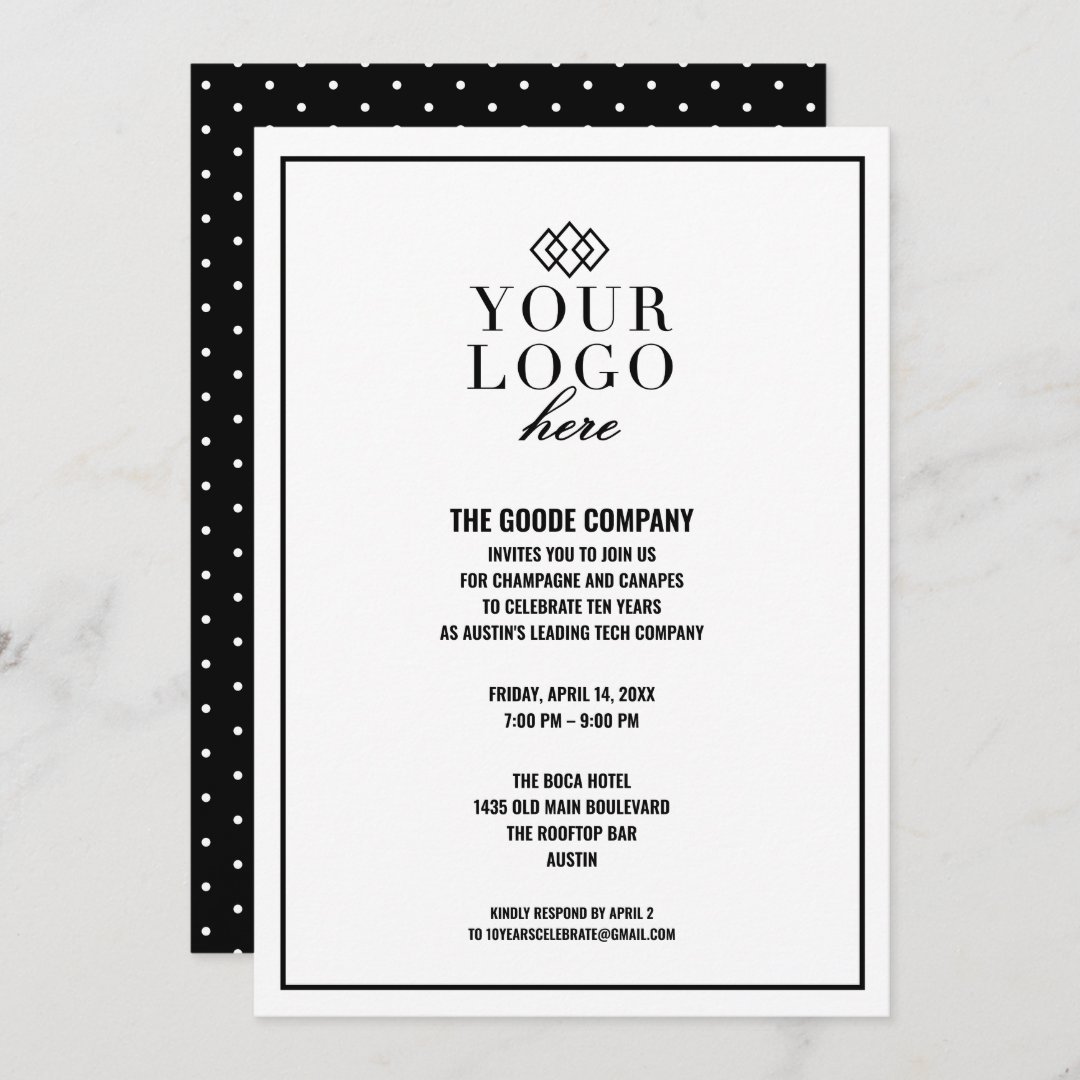 Custom Corporate Company Event | Party Invitation | Zazzle