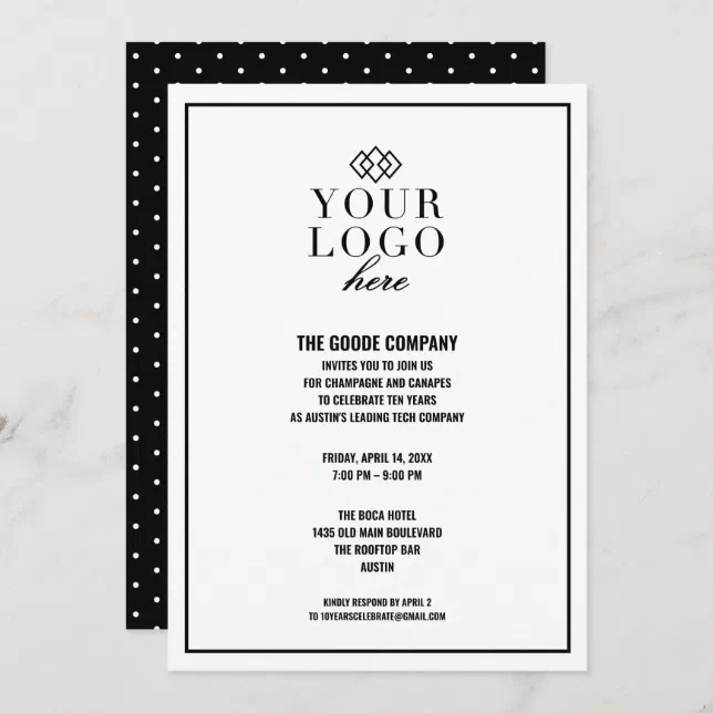 Custom Corporate Company Event | Party Invitation | Zazzle