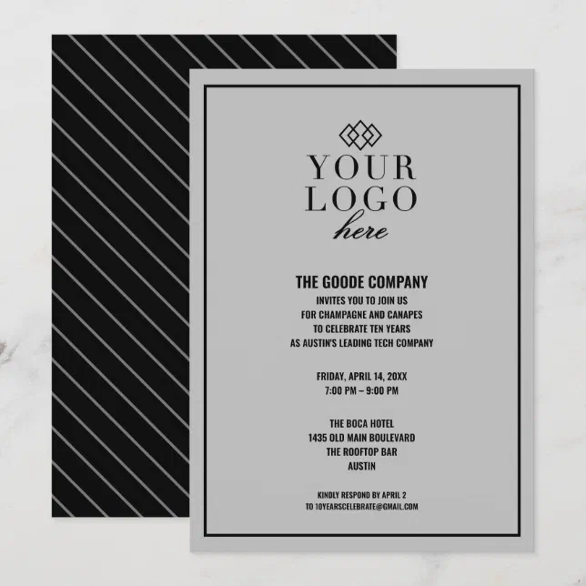 Custom Corporate Company Event | Party Invitation | Zazzle