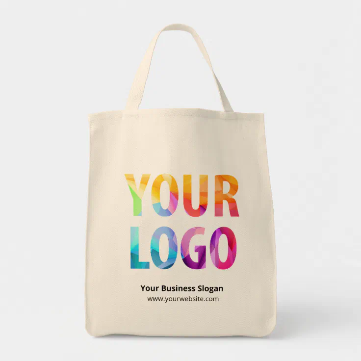 Custom Corporate Logo Branded Promotional Tote Bag | Zazzle