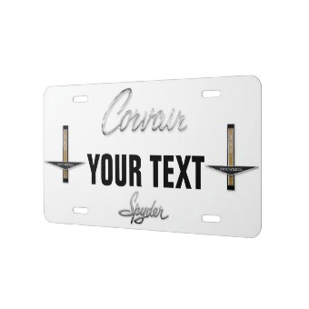 CUSTOM Corvair Monza Spyder License Plate | Zazzle