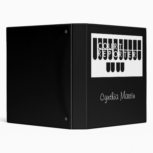 Custom court reporter keys binder | Zazzle
