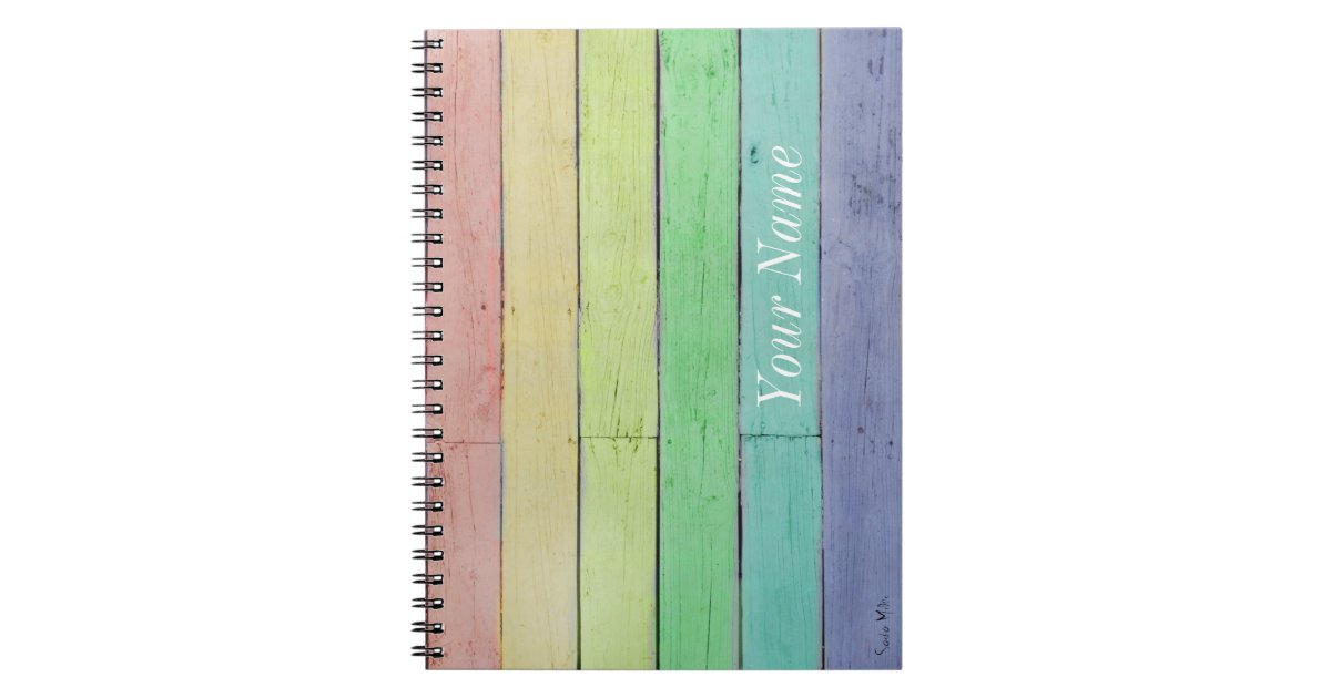 Custom Cover Rainbow Notebook, add your name..! Notebook | Zazzle