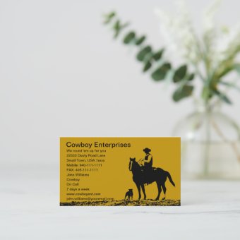 Custom Cowboy Business Cards - Customize for you | Zazzle