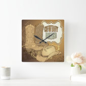 Custom Cowboy Rodeo Wall Clock | Zazzle