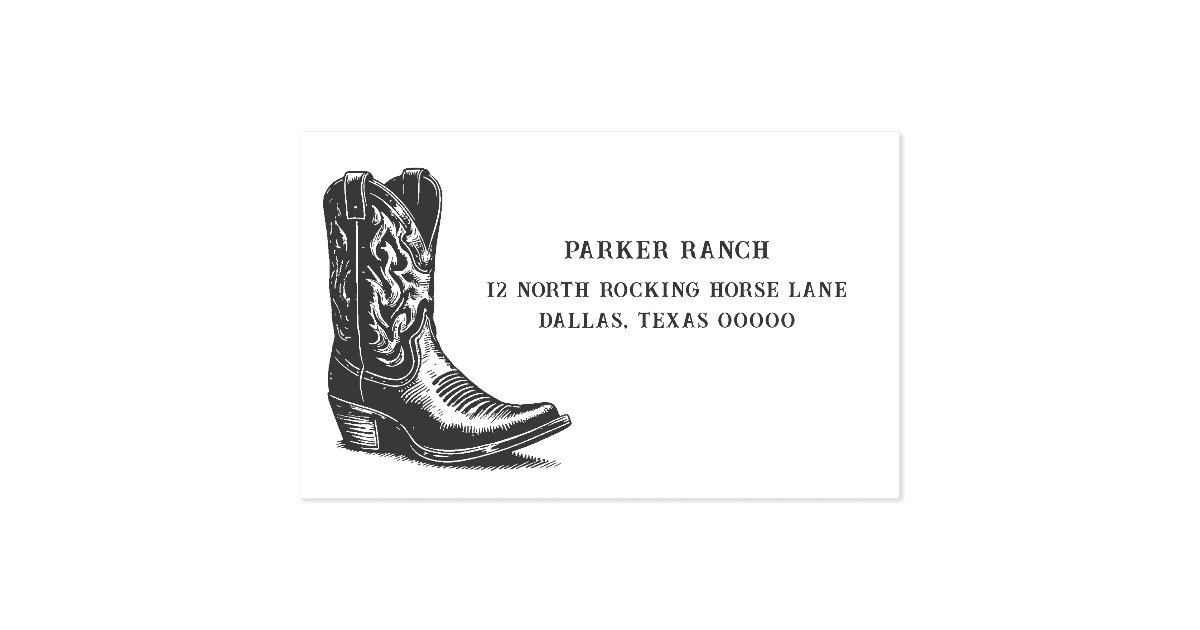 Custom Cowboy Western Return Address Self-inking Stamp | Zazzle