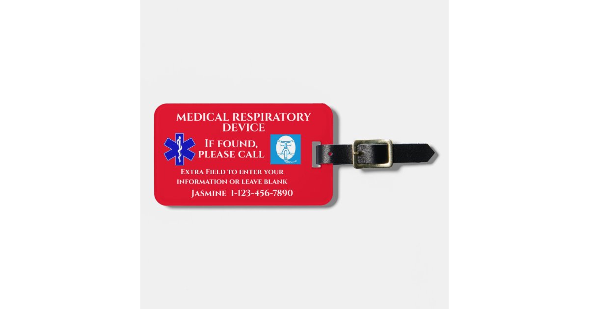 Custom CPAP Machine Carry-On Luggage Tag | Zazzle