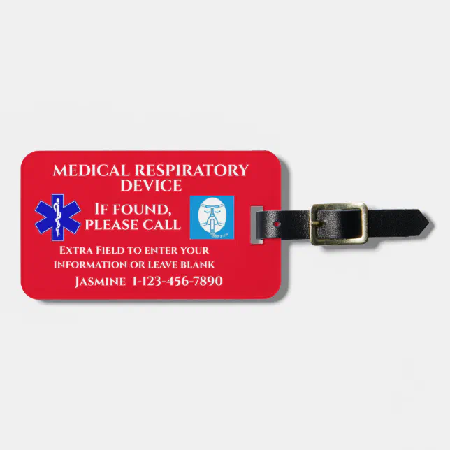 Custom CPAP Machine Carry-On Luggage Tag | Zazzle