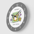 Custom Craft Room|Scrapbook Room Large Clock | Zazzle