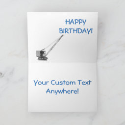 Custom Crane Operator Birthday Card Your Text ! | Zazzle