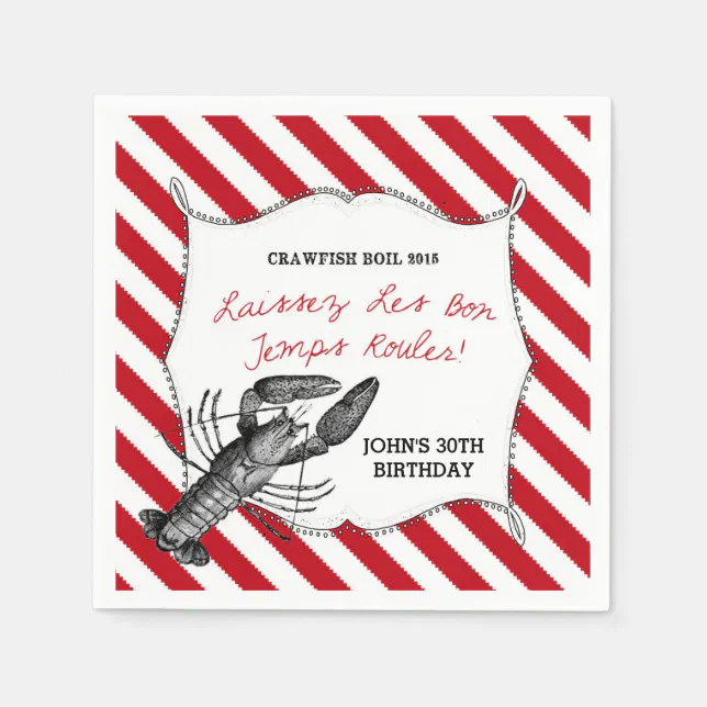 Custom Crawfish Boil Napkins | Zazzle
