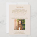 Custom Cream Rose Monogram Crest Funeral Program | Zazzle