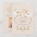 Custom Cream Rose Monogram Crest Funeral Program | Zazzle