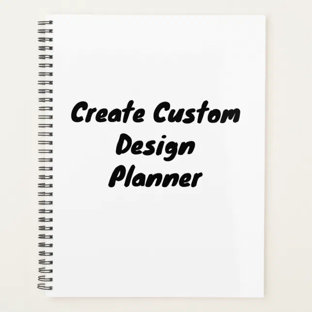 Custom Create Soft Cover, Black Spiral Planner | Zazzle